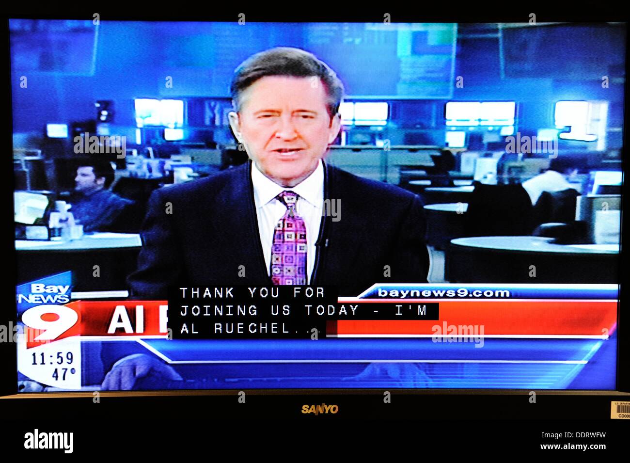 Meteorologist television screen hi-res stock photography and images - Alamy