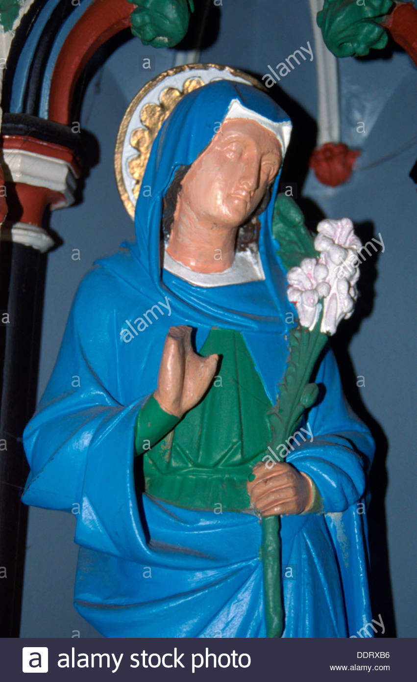 Female Saint With Lilies Stock Photos & Female Saint With Lilies Stock ...