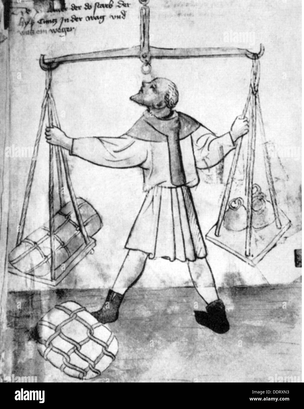 Weight drawing Black and White Stock Photos & Images - Alamy