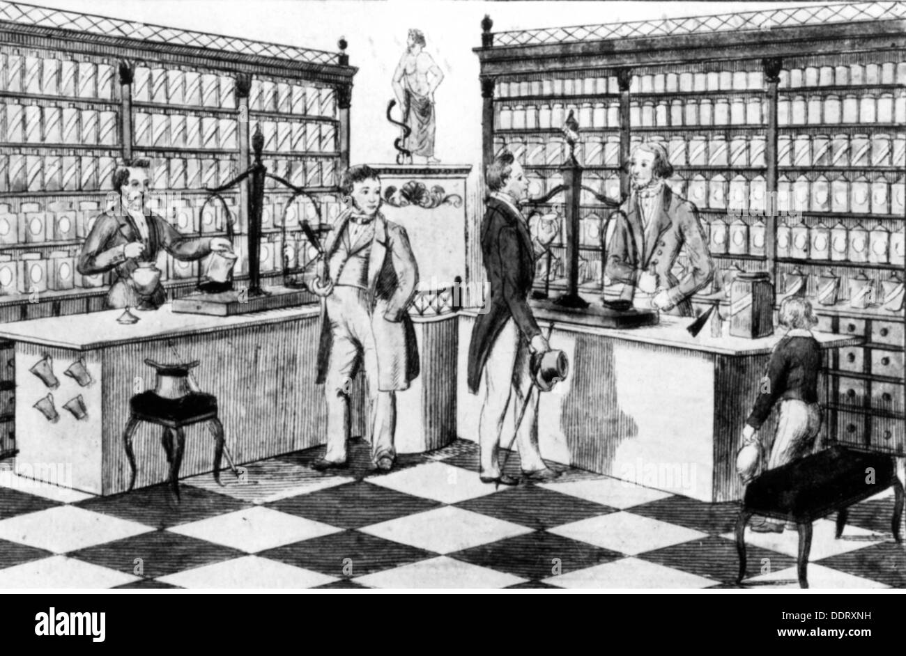 Historical pharmacists scale hi-res stock photography and images - Alamy
