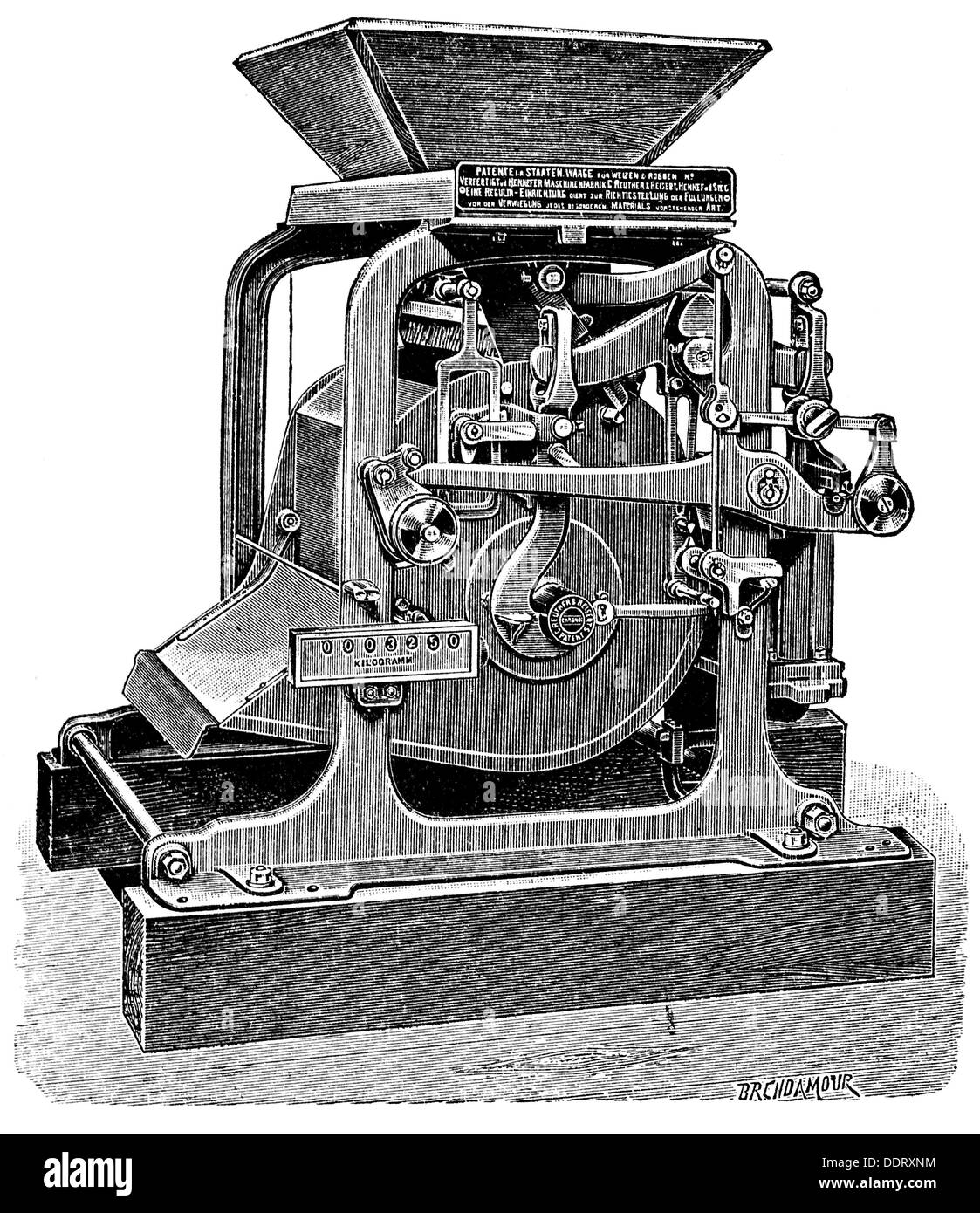 measure and weight, grain scale, built by Reuther & Reisert, Hennef ...