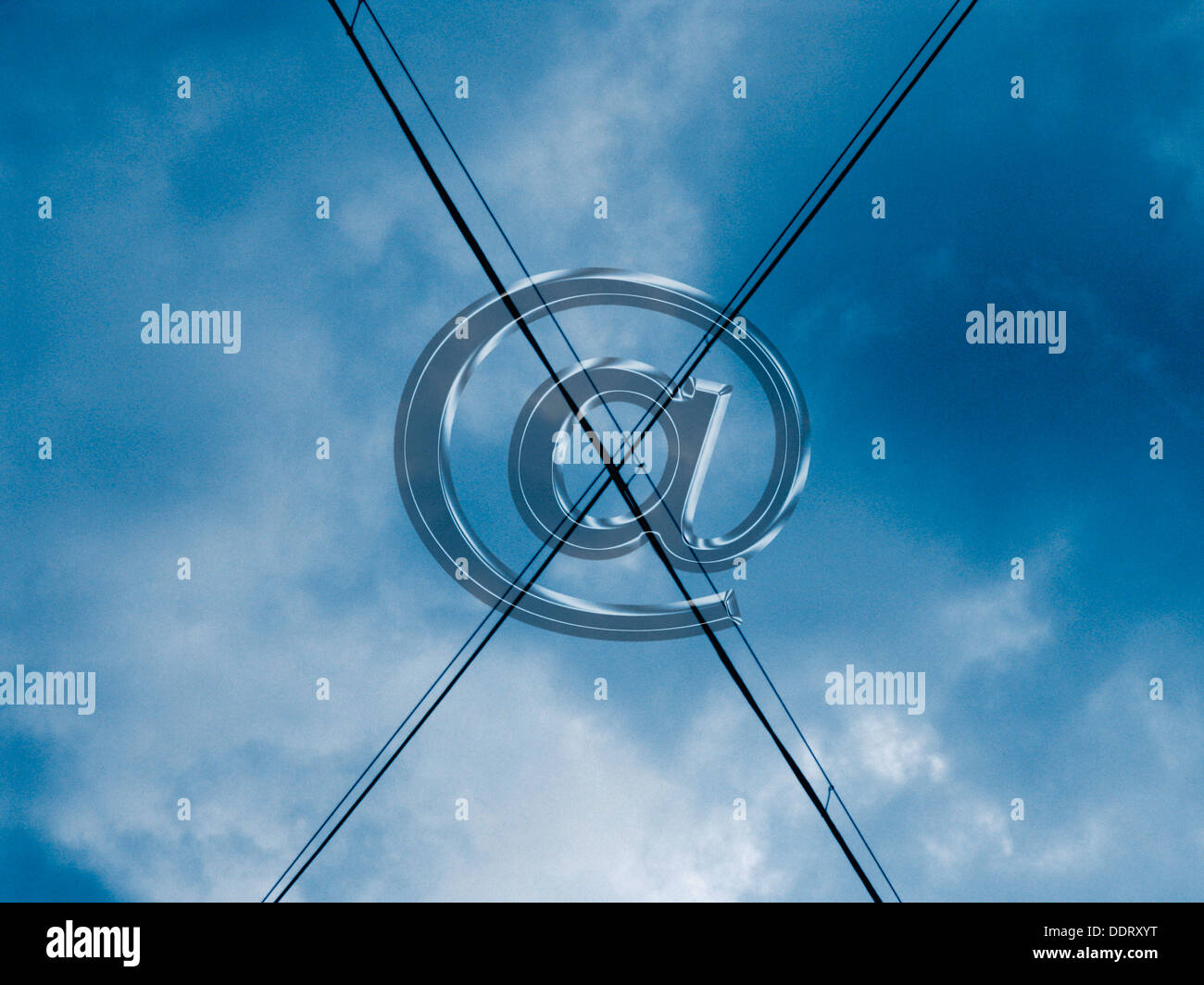 Email icon, at symbol Concept Stock Photo - Alamy