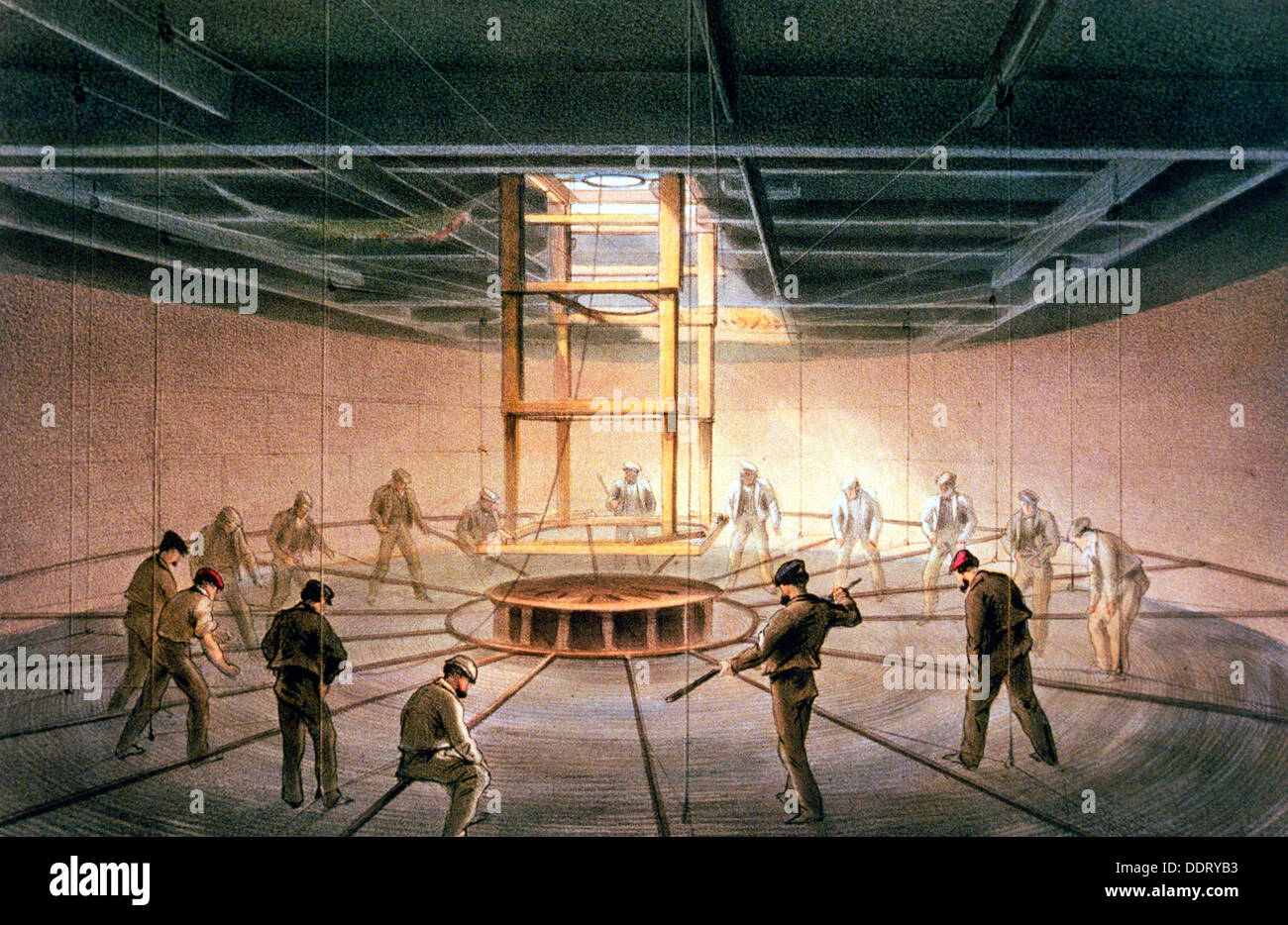 The laying of the transatlantic telegraph cable, 1865-1866. Artist ...