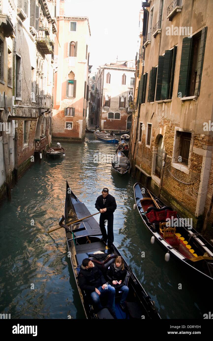 life in the canal, Venice, Italy Stock Photo - Alamy