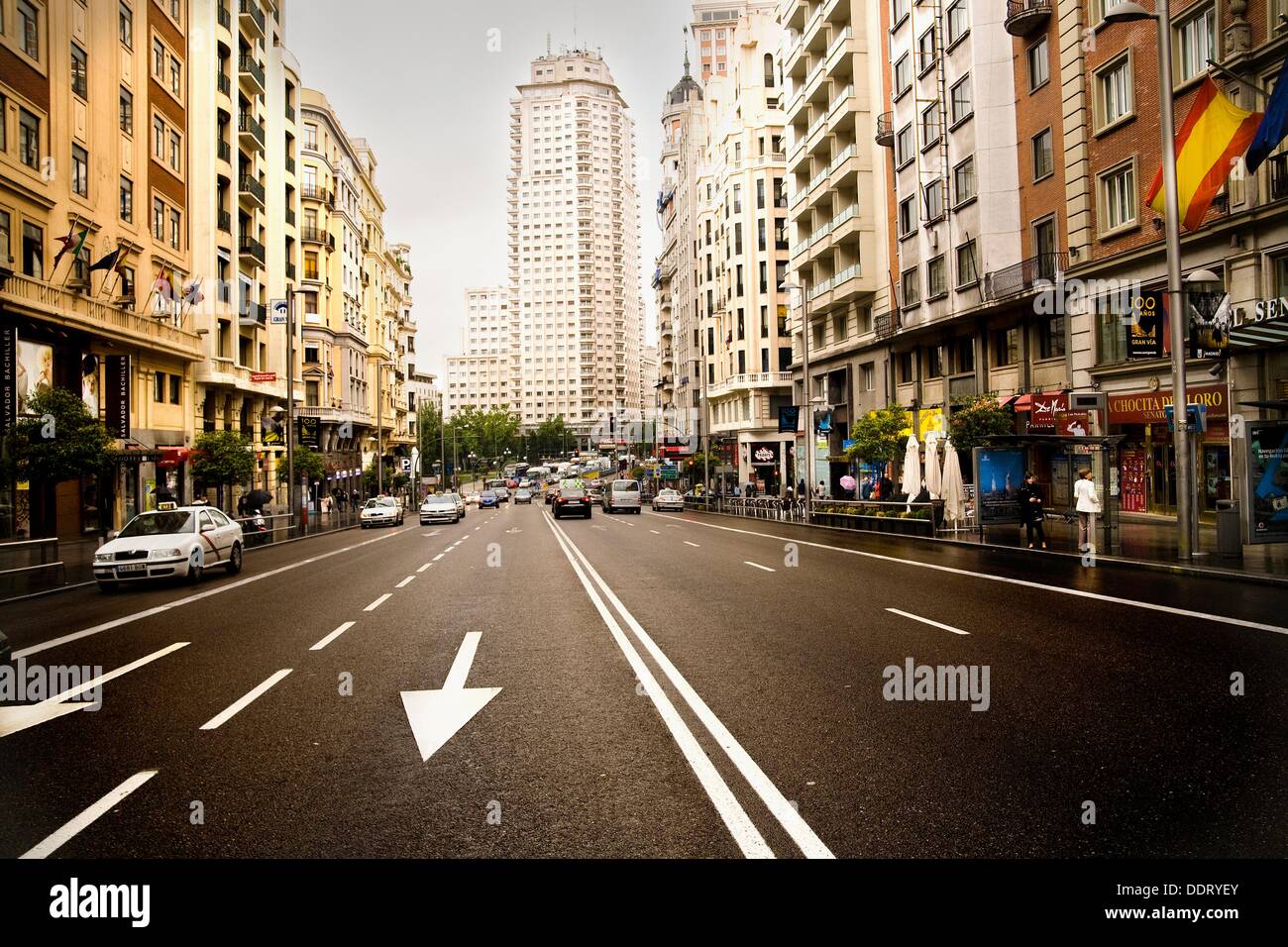 Gran Via Madrid Spain Stock Photo - Alamy