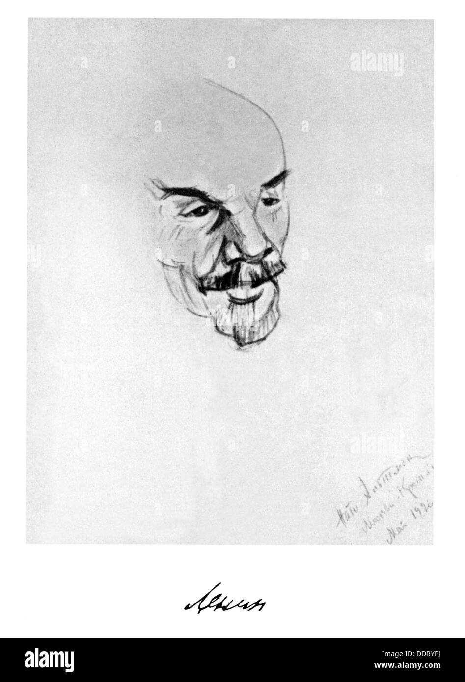 Lenin drawing Black and White Stock Photos & Images - Alamy
