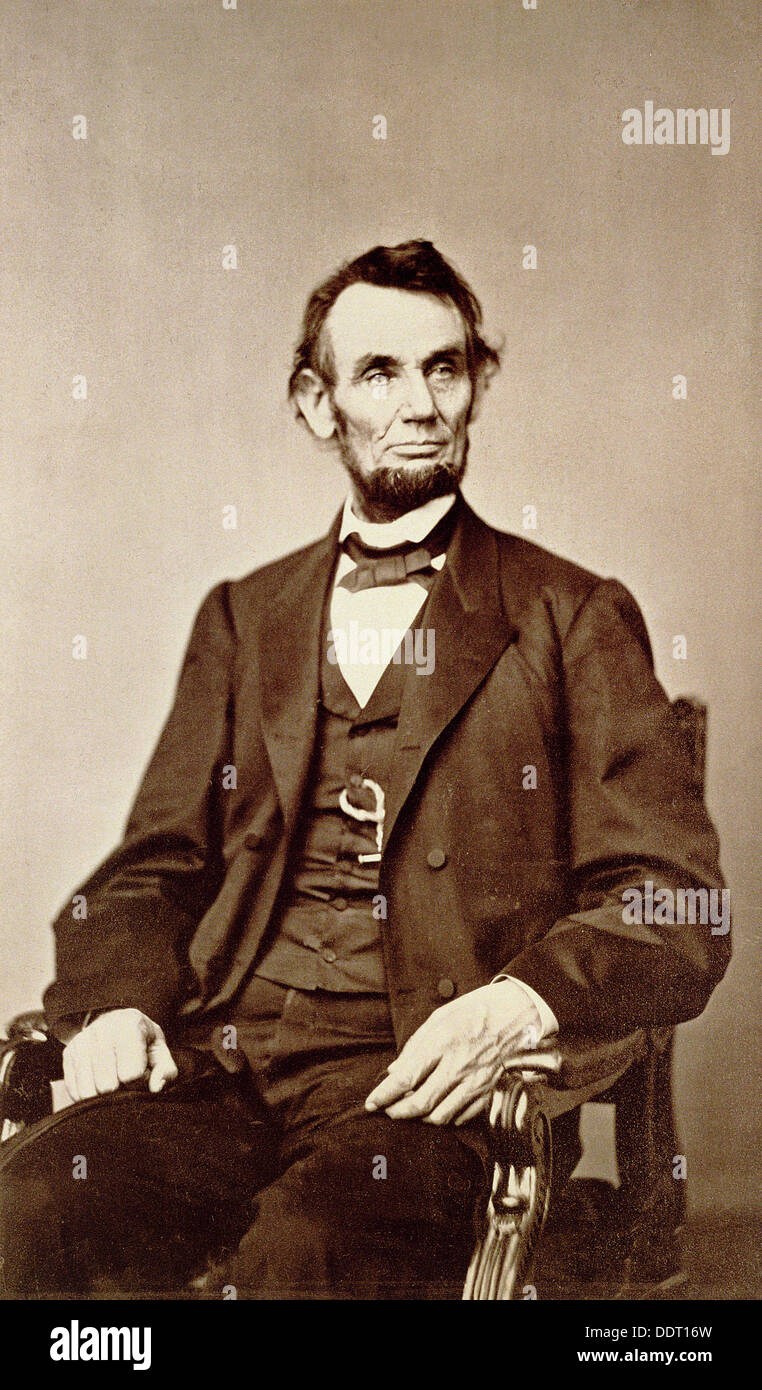 Abraham lincoln black white portrait hi-res stock photography and ...