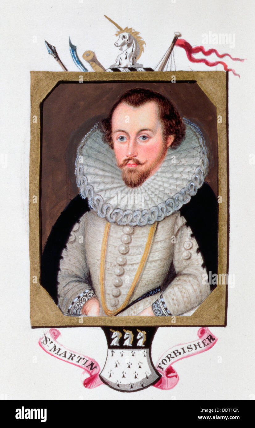 Sir Martin Frobisher, 16th century English navigator, (1825). Artist ...