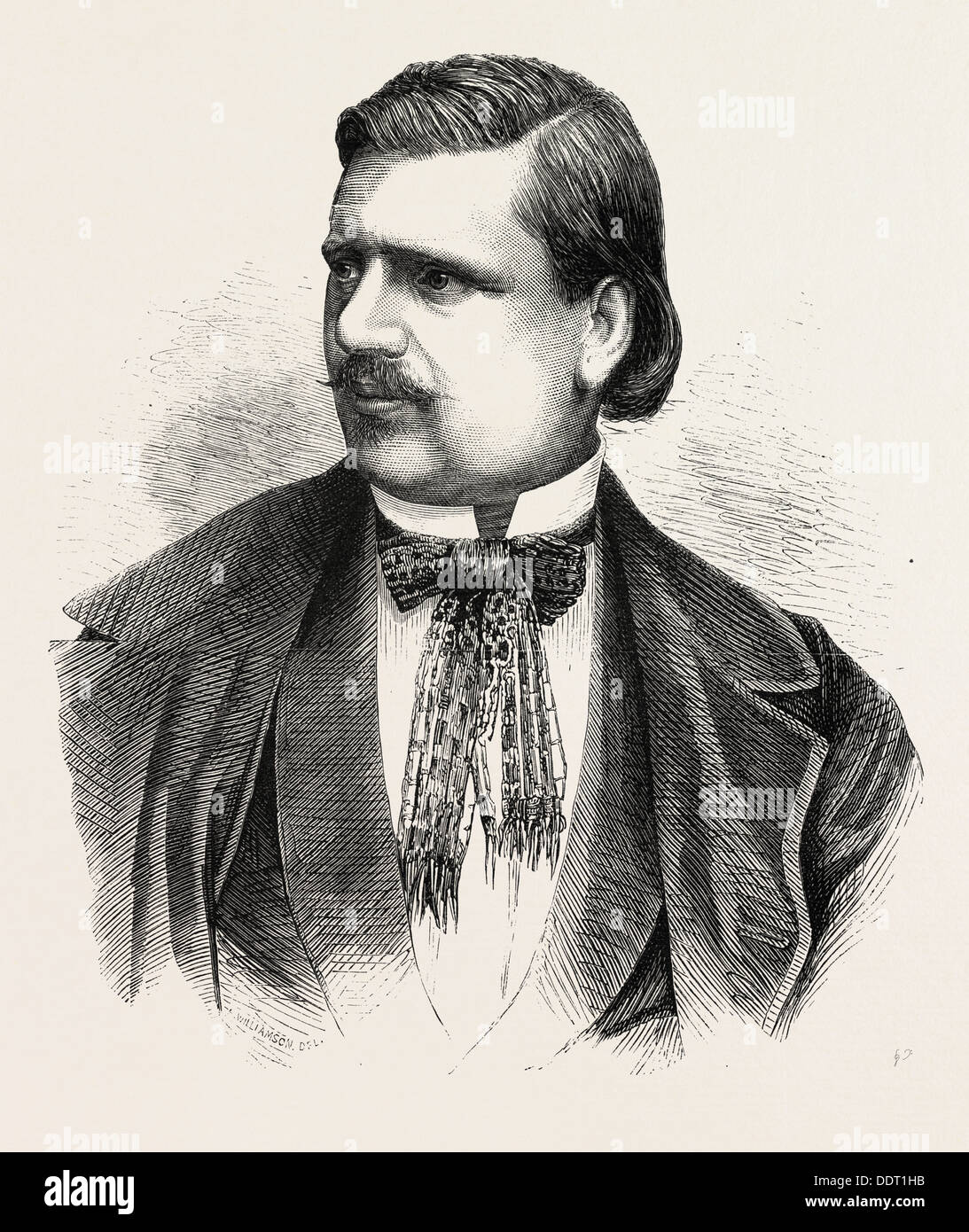 ANTONIO GIUGLINI, THE GREAT TENOR SINGER, 1860 engraving Stock Photo ...
