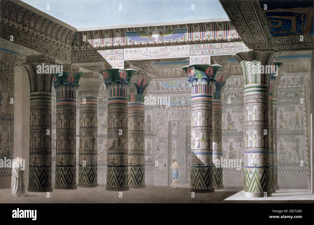 Interior view from the portico of the Grand Temple on the island of ...