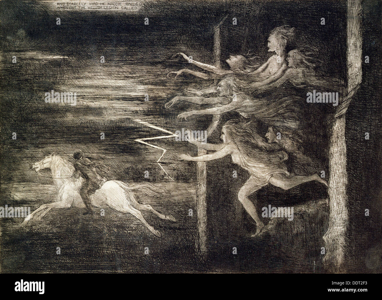 When out the hellish legion sallied hi-res stock photography and images ...