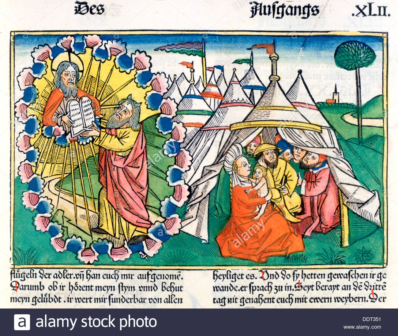 Moses Receiving The Ten Commandments Stock Photos & Moses Receiving The ...