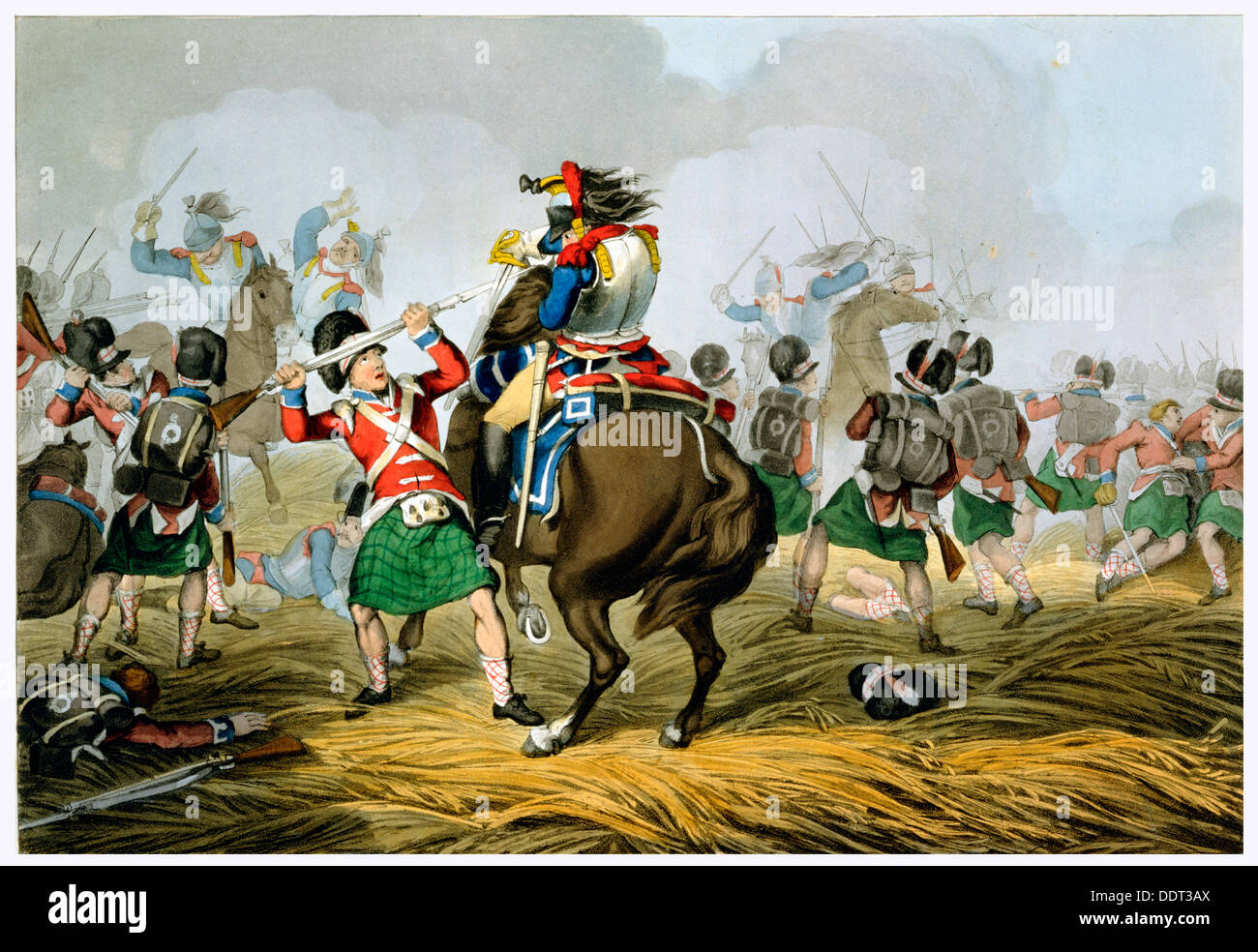 Battle of Waterloo, 1815 (1817). Artist: Matthew Dubourg Stock Photo ...