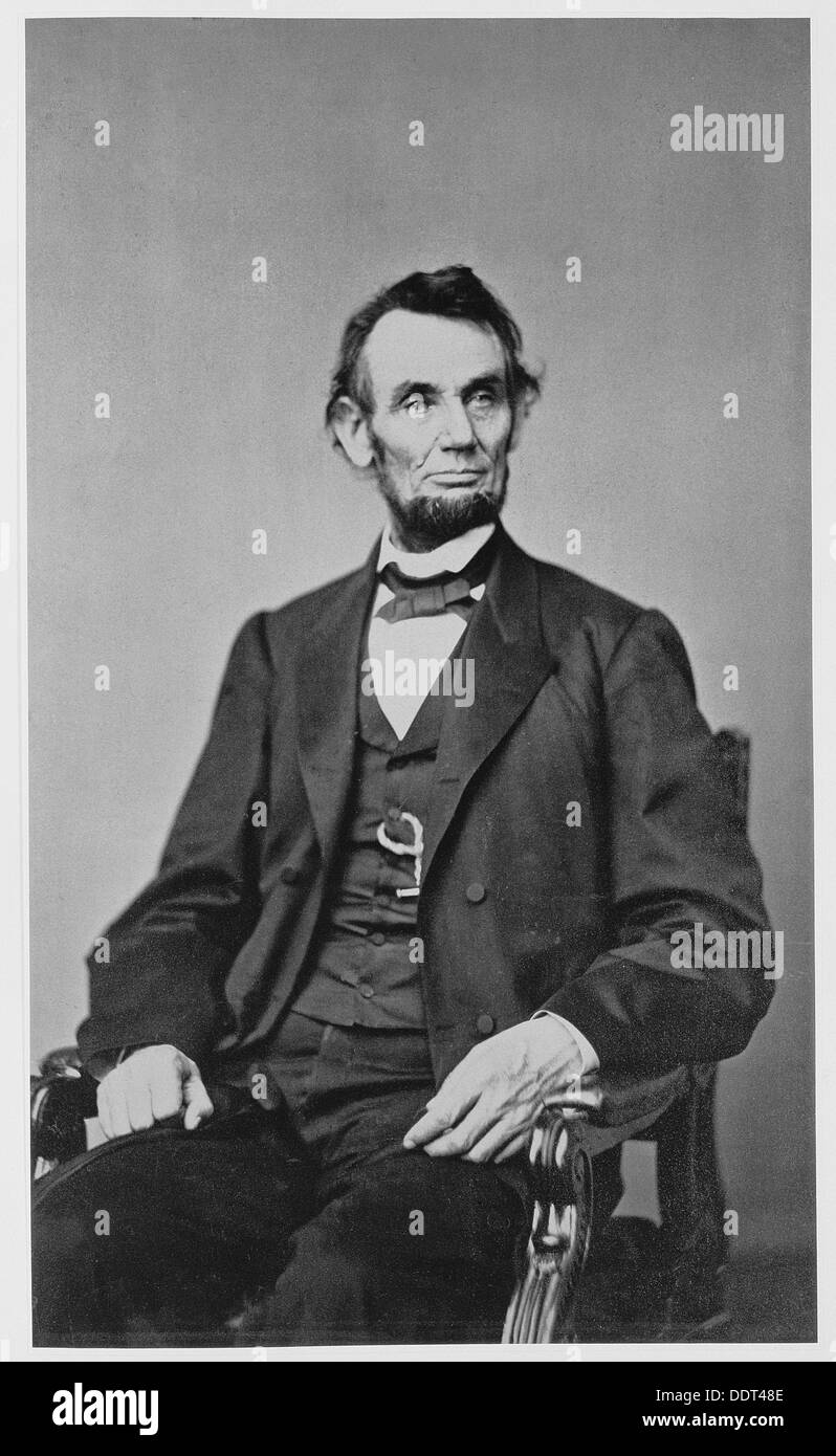 Abraham Lincoln, 16th President of the United States, 1860s. Artist ...