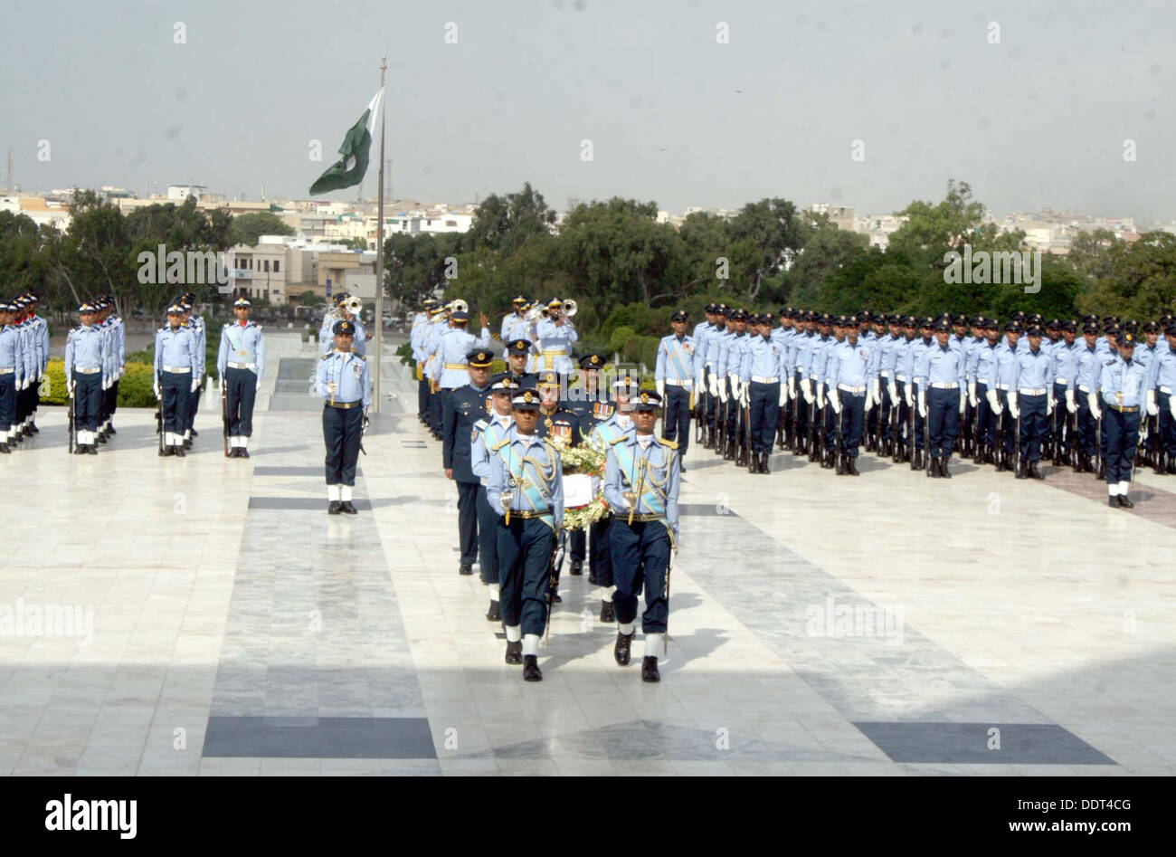 Air Vice Marshal, Rashid Kamal comes to place floral wreath on the ...