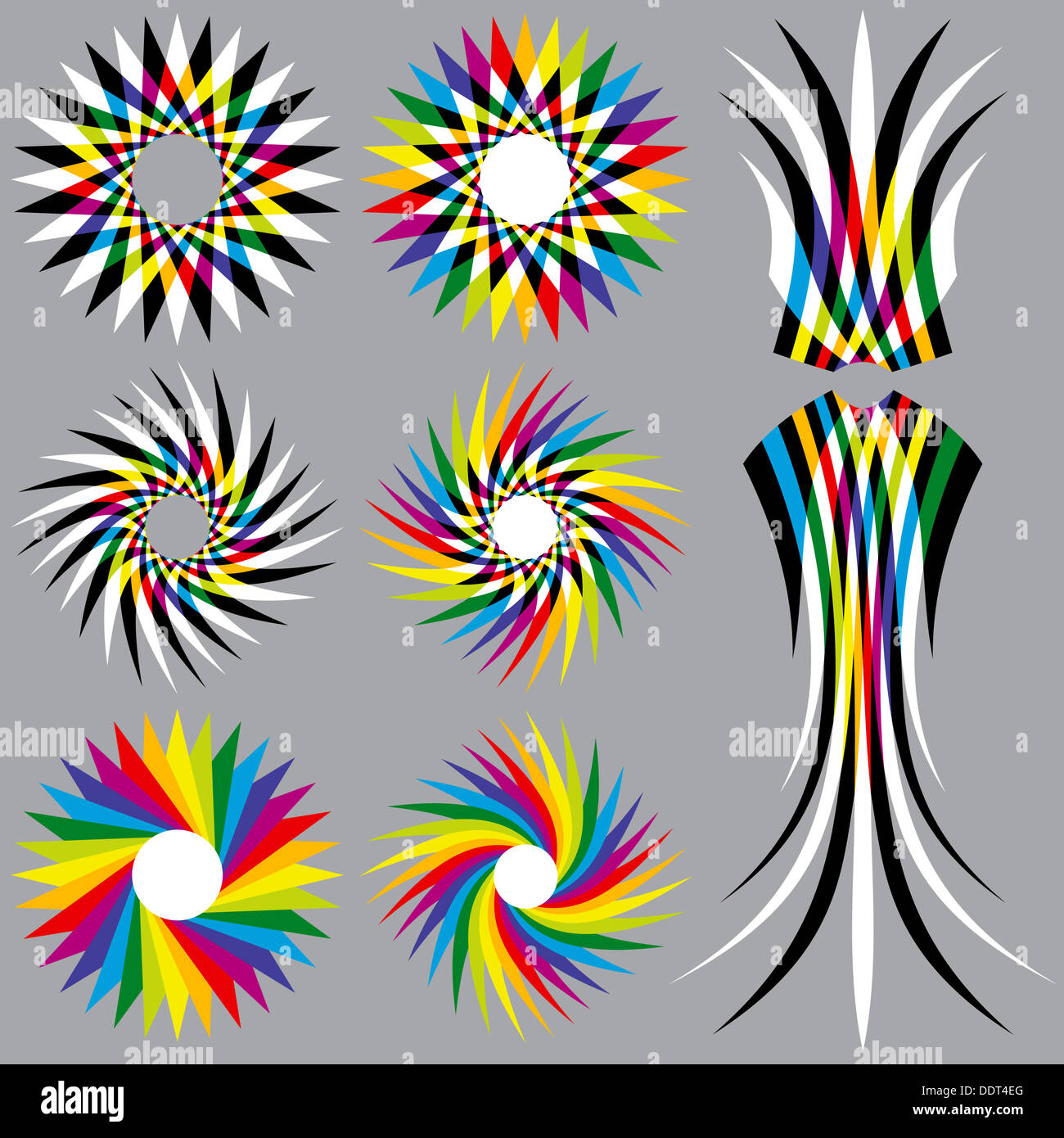 Eight Rainbow Colored Objects Stock Photo - Alamy