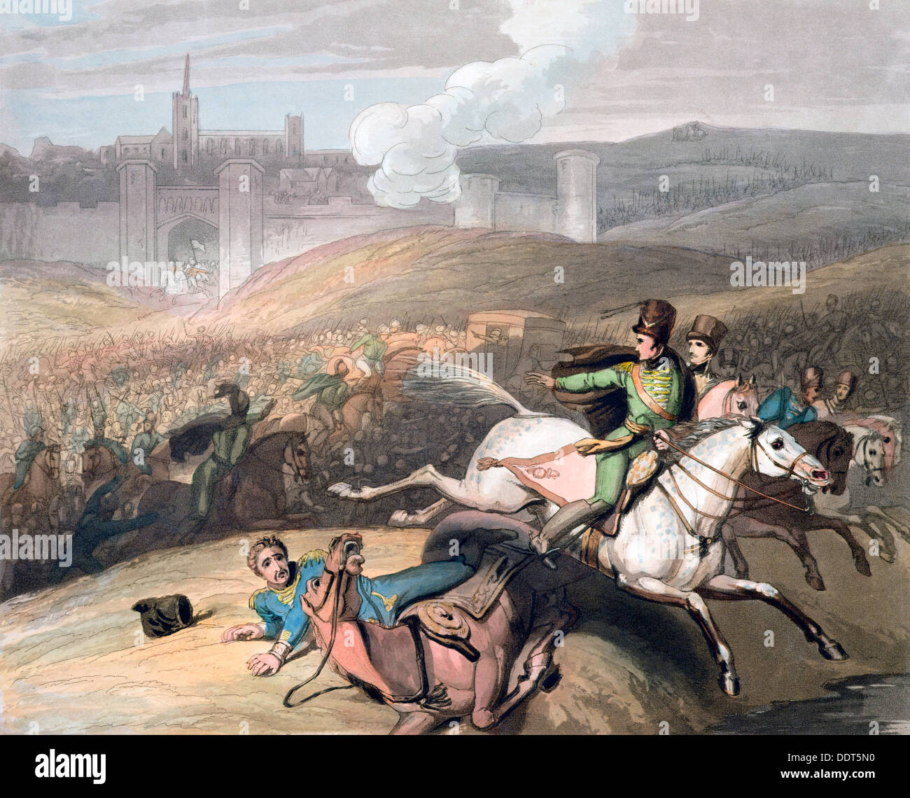 Battle of Vitoria, Spain, 21st June 1813 (1819). Artist: T Fielding ...