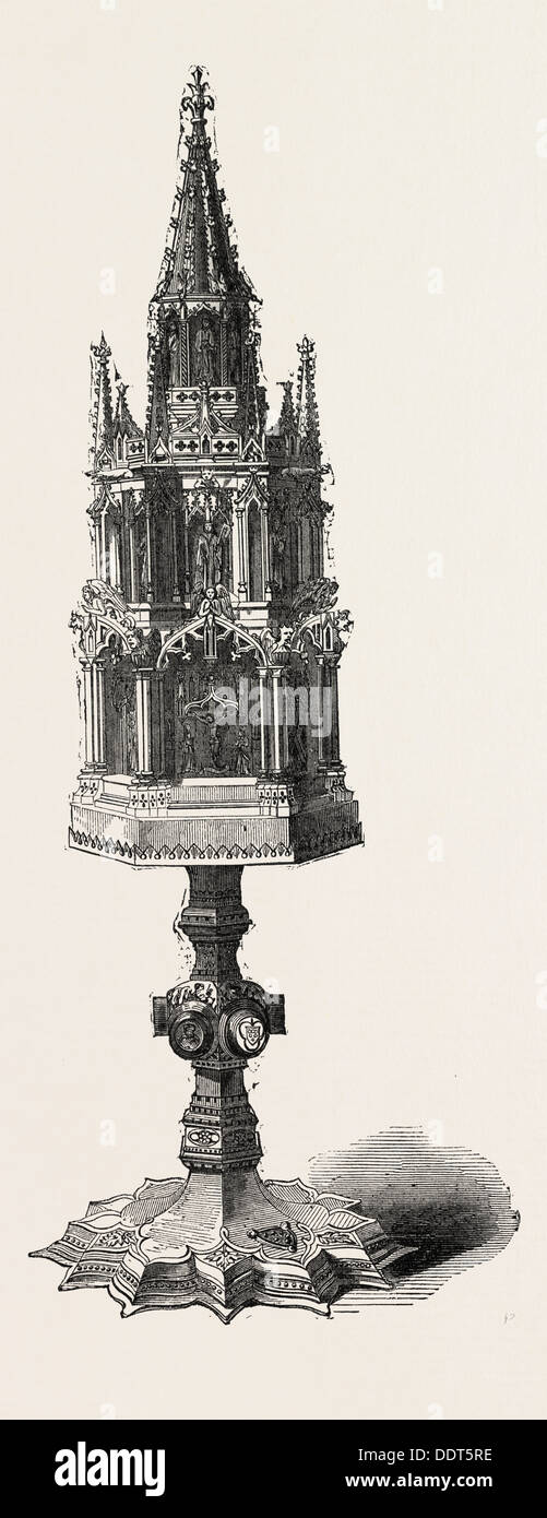 A MONSTRANCE, SILVER, 15TH CENTURY, 1851 engraving Stock Photo - Alamy
