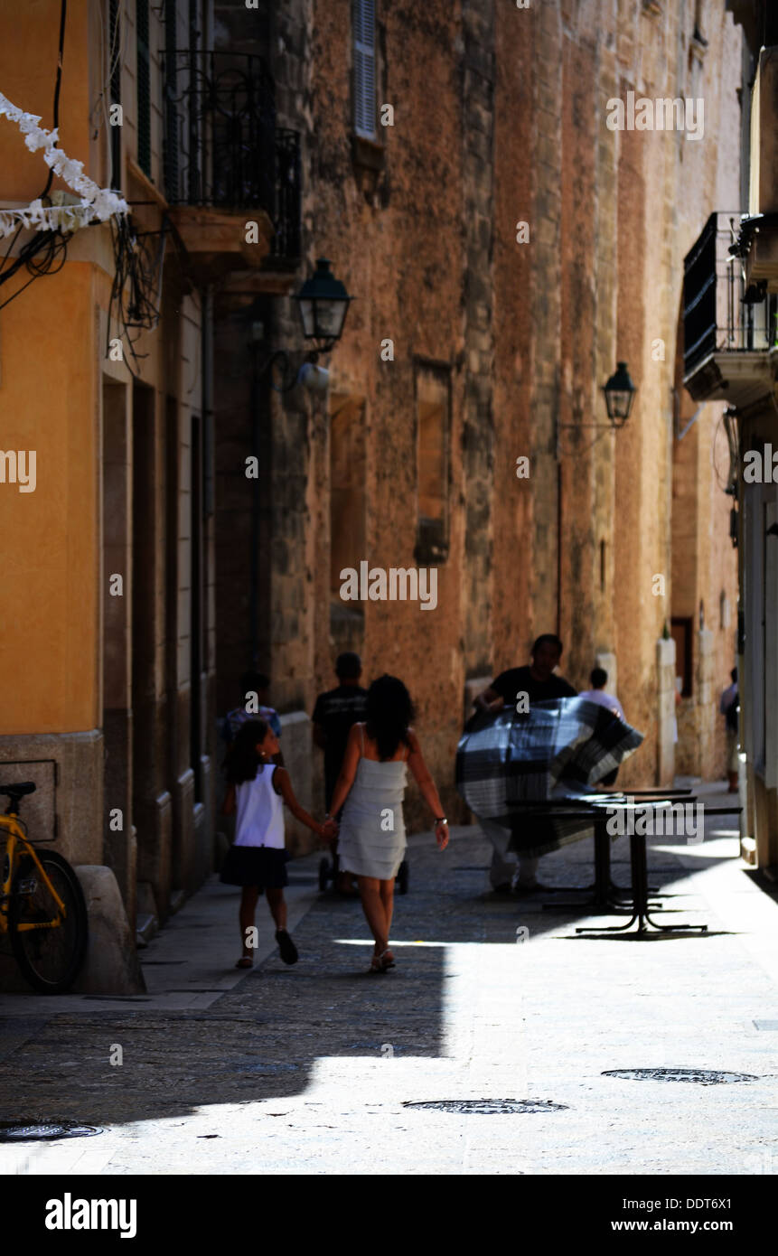 Traditional Spanish street in Mallorca Stock Photo - Alamy