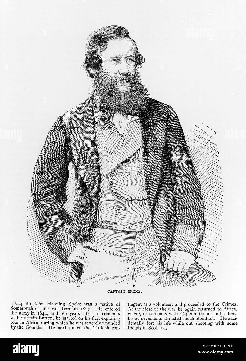 Portrait of John Hanning Speke, British explorer, 19th century. Artist ...