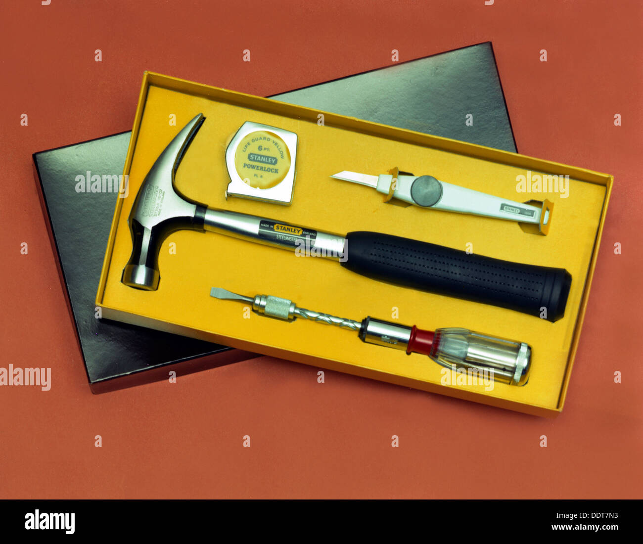 Product shot of a Stanley Tools boxed set from 1986. Artist: Michael ...