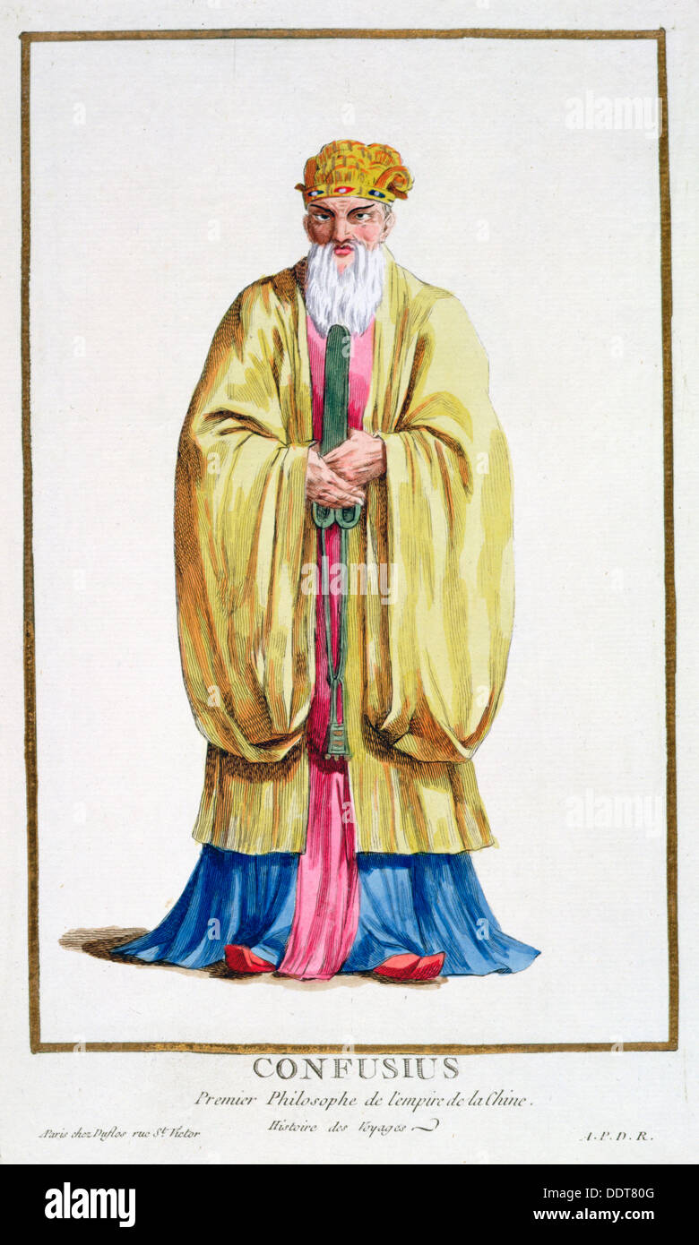 Confucius, ancient Chinese philosopher, (1780). Artist: Pierre Duflos ...