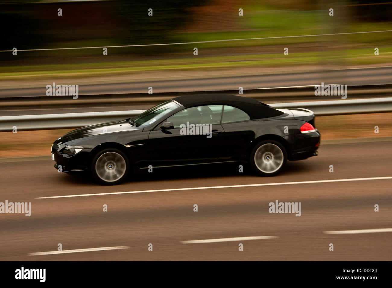 Rear sync flash technique used to capture a BMW 6 Series Convertible ...