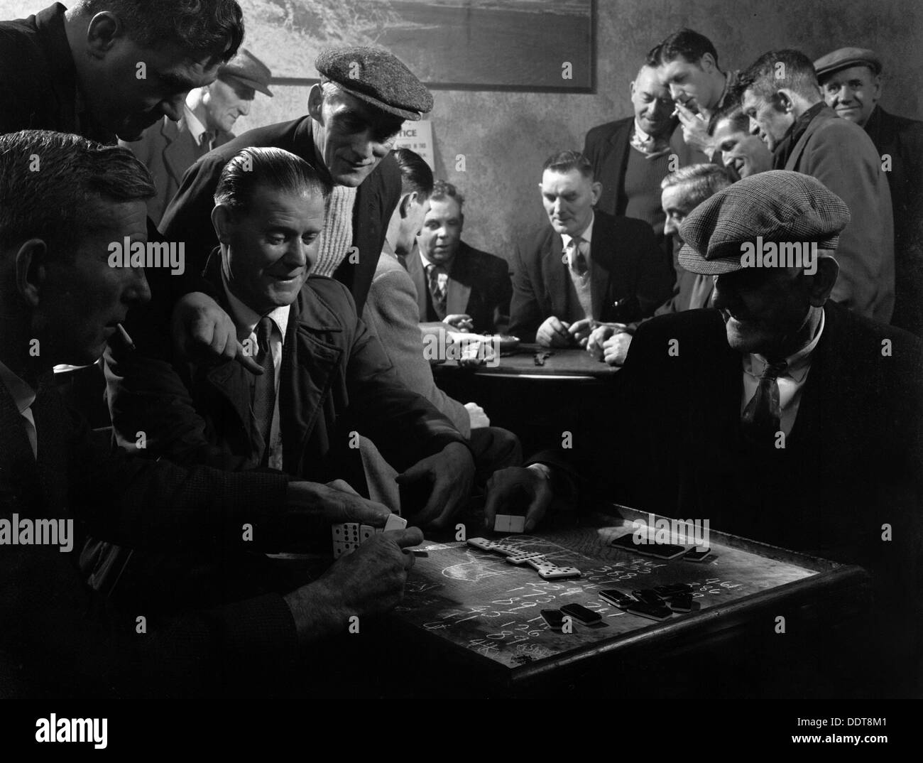 Miners socialising at the miners' welfare club, Horden Colliery ...
