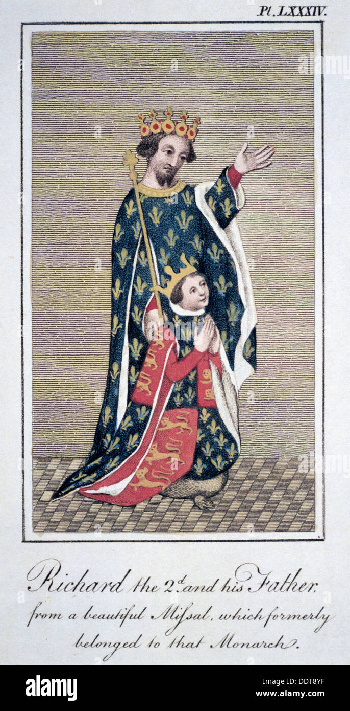 'King Richard II with his father Edward III', (1799). Artist: Unknown ...