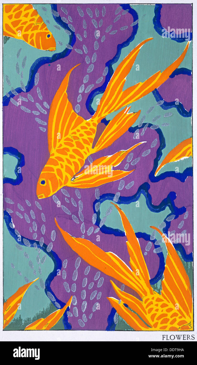 Fish motif, late 1920s. Artist: EA Seguy Stock Photo - Alamy