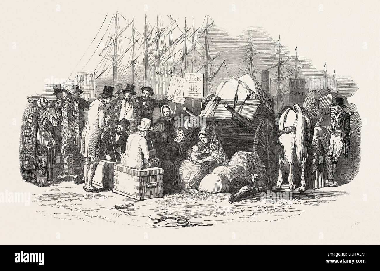 Engraving of the emigrants hi-res stock photography and images - Alamy