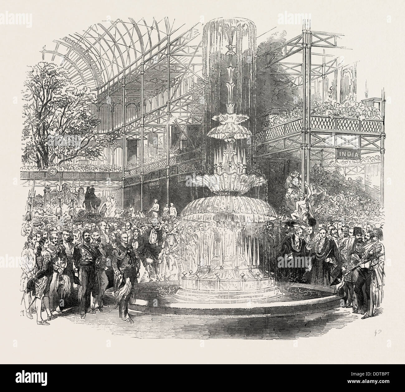 THE TRANSEPT OF THE CRYSTAL PALACE ON THE 1ST OF MAY, THE GREAT ...