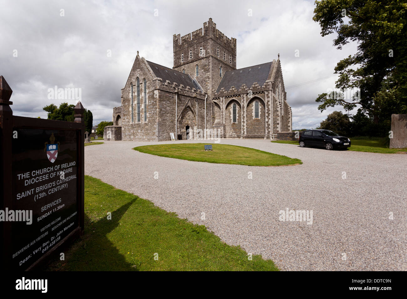 St Brigids Cathedral view from the entrance, Kildare town, Ireland ...