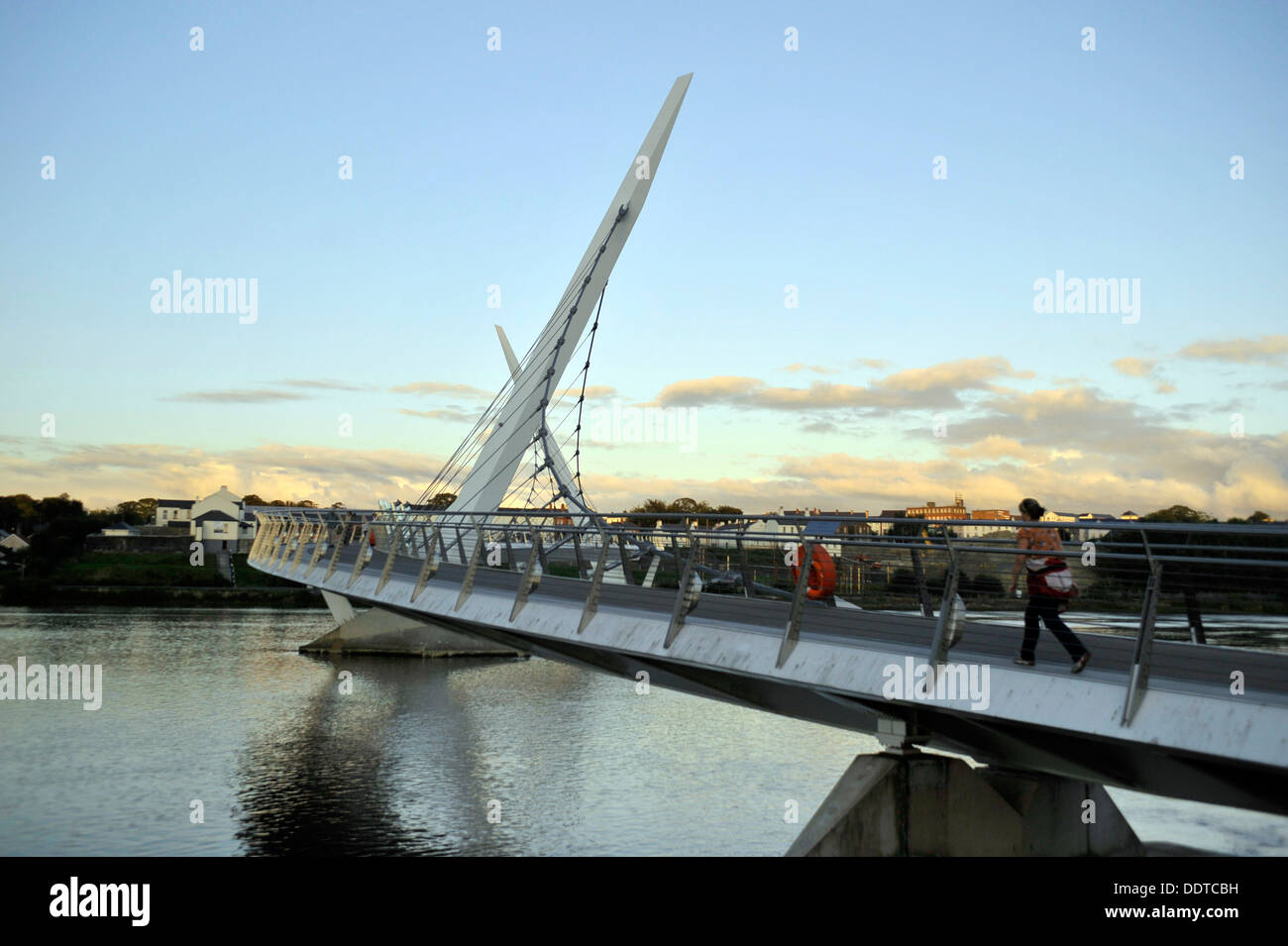 The Peace Bridge is a cycle and foot bridge across the River Foyle ...