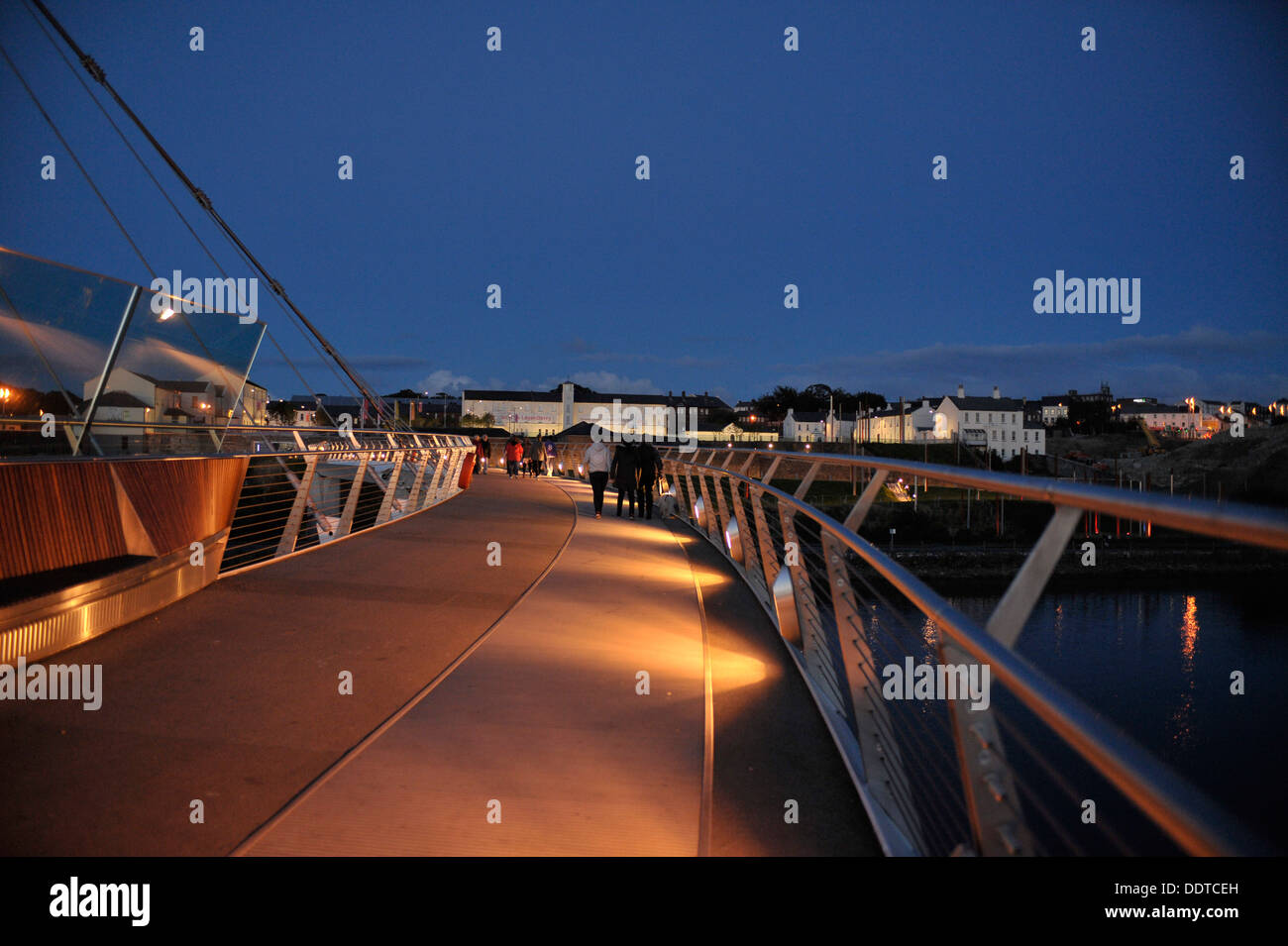 The Peace Bridge is a cycle and foot bridge across the River Foyle ...