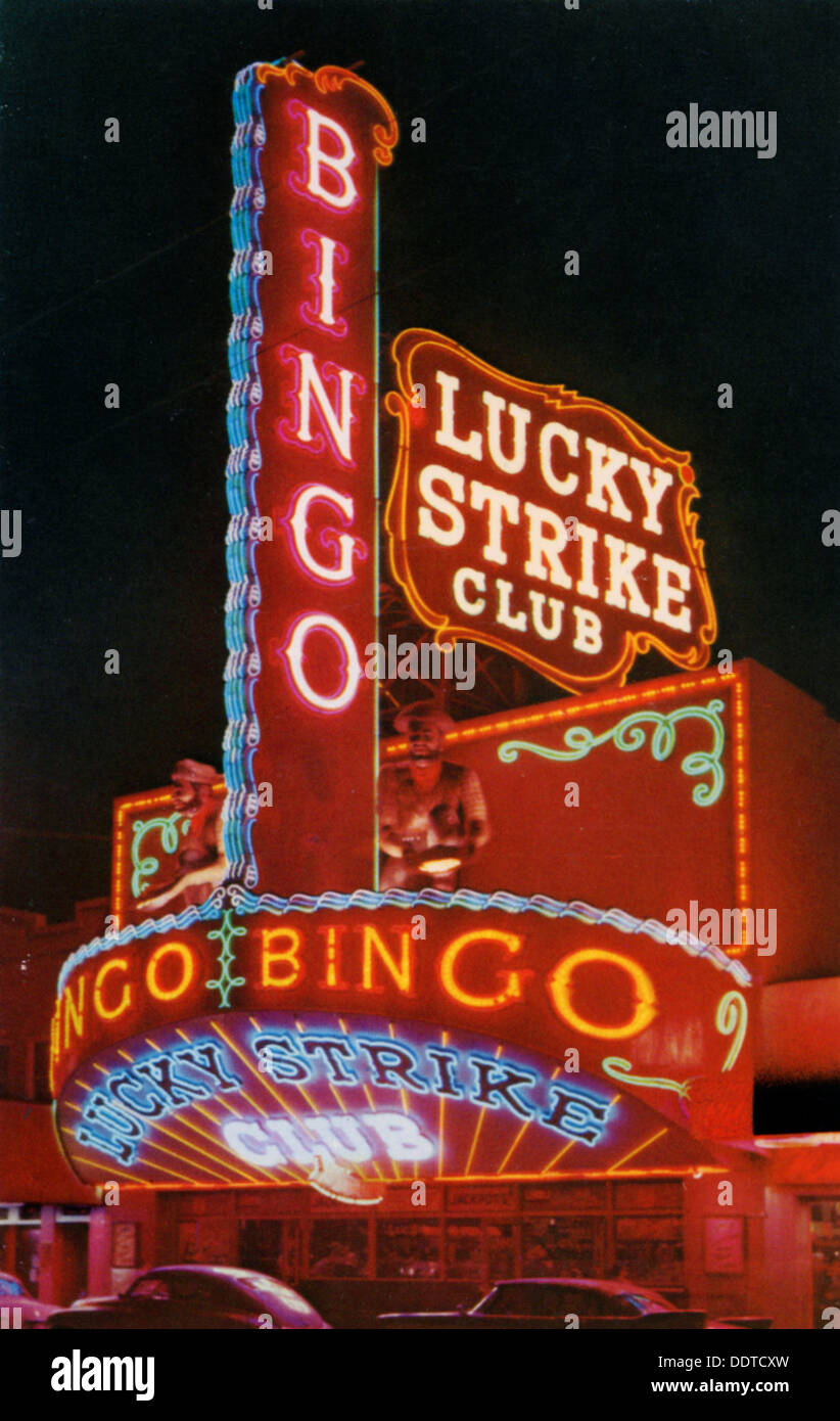 Lucky Strike Club, Las Vegas, Nevada, USA, 1956. Artist: Unknown Stock ...