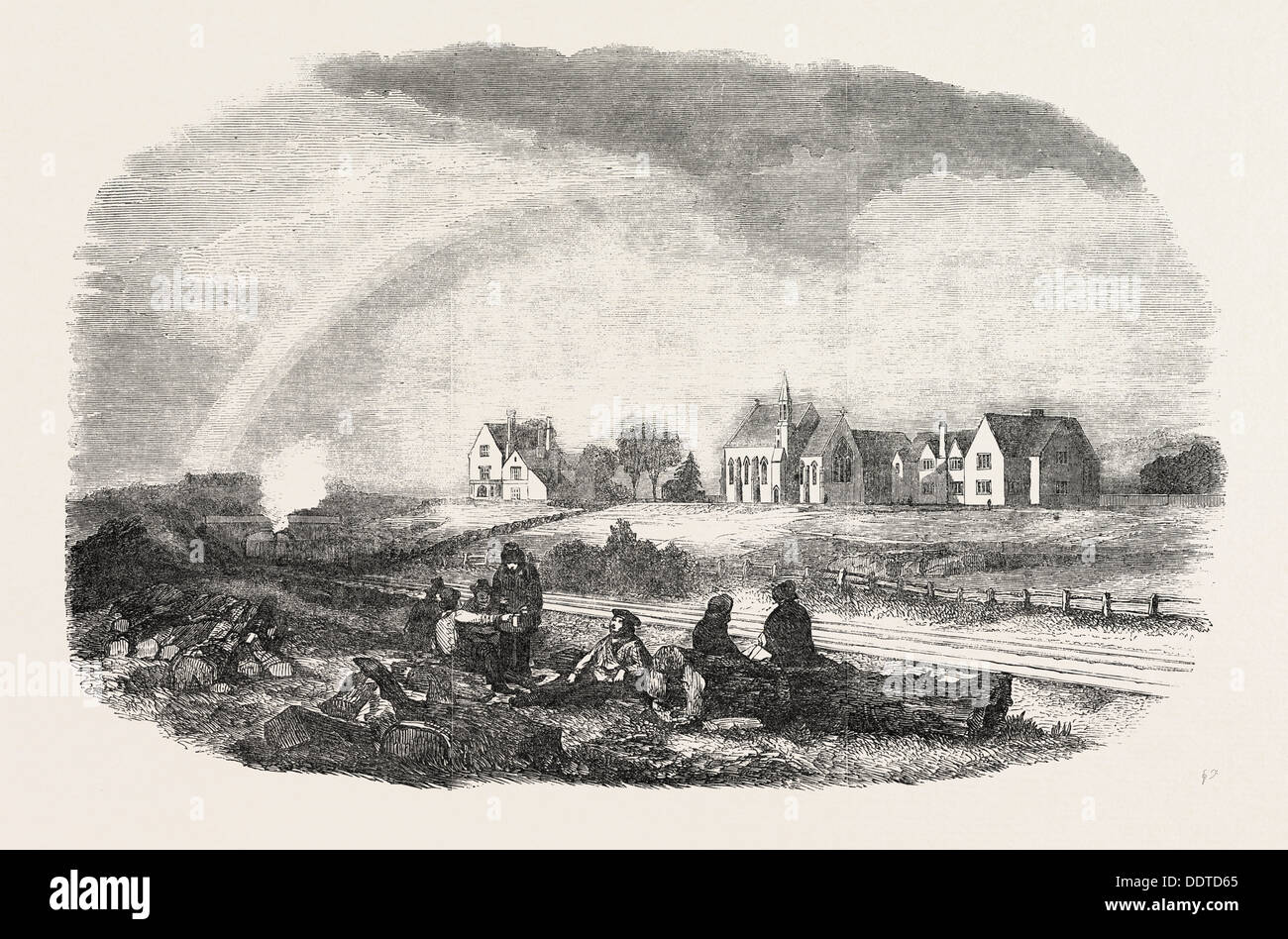 THE PHILANTHROPIC SOCIETY'S FARM, AT REDHILL, UK, 1851 engraving Stock ...