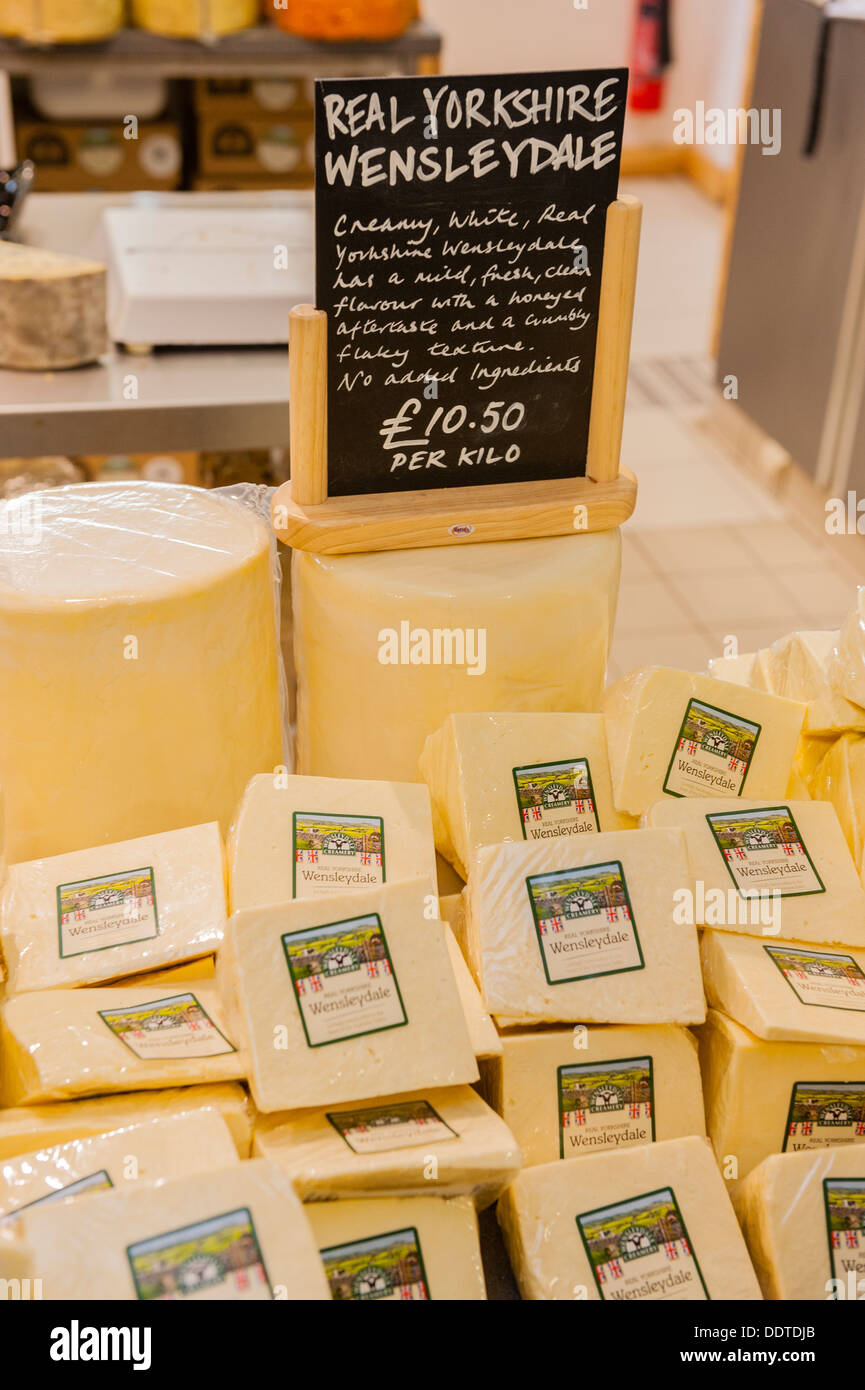 Real Yorkshire Wensleydale cheese for sale in the Wensleydale Creamery ...