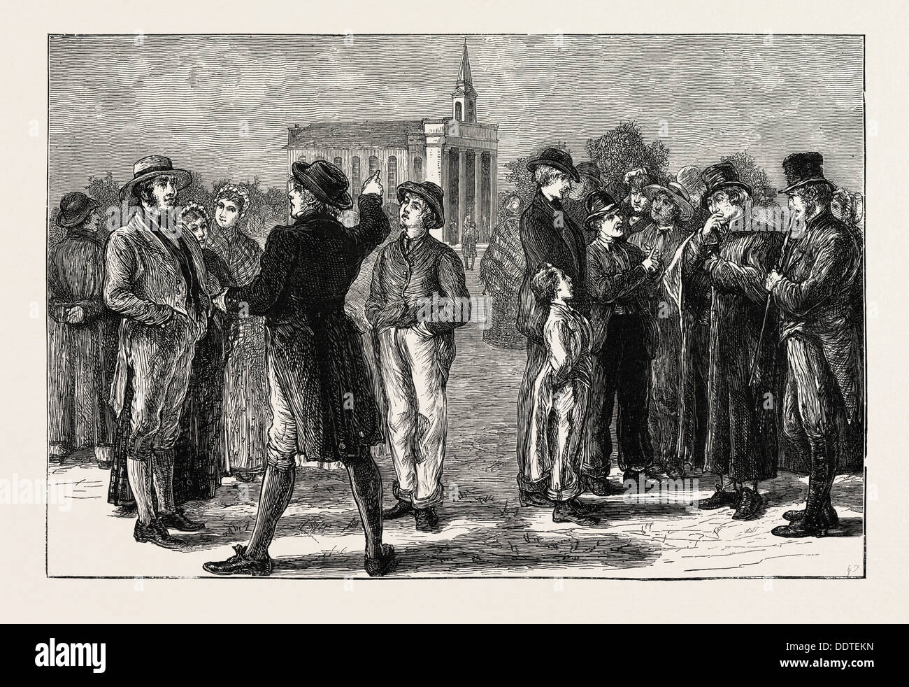 FATHER O'KEEFFE'S CHAPEL, CALLAN, 1873 engraving Stock Photo - Alamy