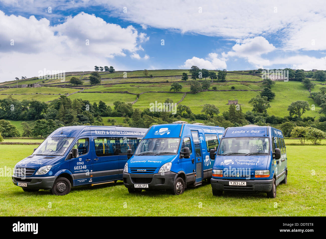 Visitors mini buses at Hazel Brow Farm in the village of Low Row in ...