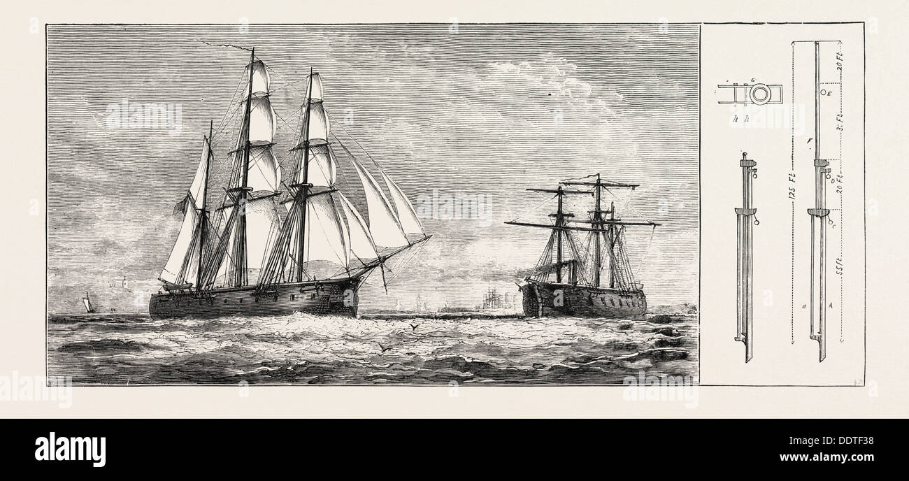 ADMIRAL SCHOMBERG'S PROPOSED NEW RIG FOR MEN-OF-WAR: A, Lower Mast. B ...