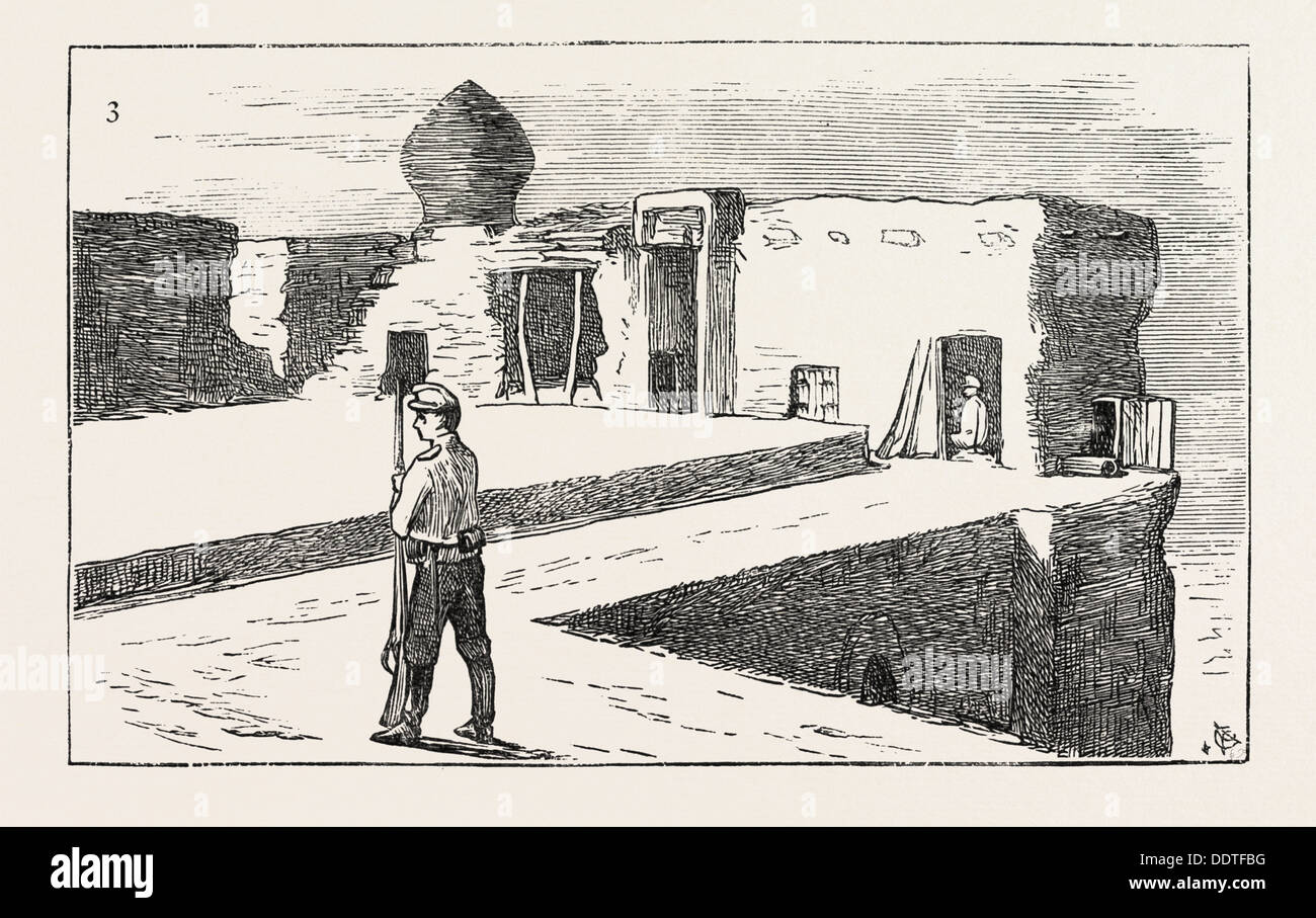 THE RUSSIAN EXPEDITION TO KHIVA: Sentinel on the walls of the fortress ...