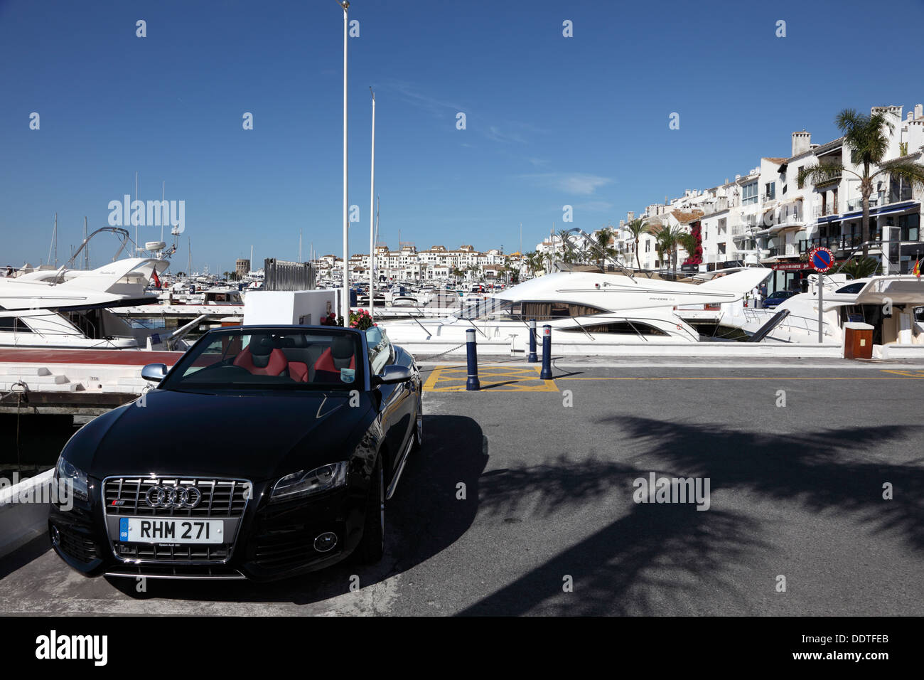 Luxury car in Puerto Banus, marina of Marbella, Spain Stock Photo - Alamy