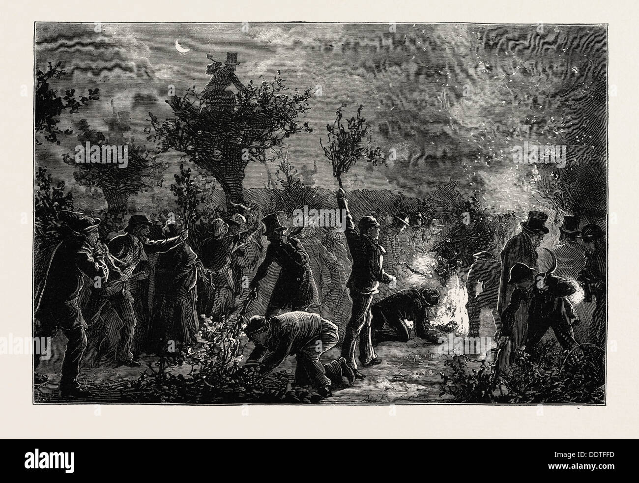 THE ANCIENT CUSTOM OF WOOD LOPPING AT MIDNIGHT IN EPPING FOREST ON THE ...