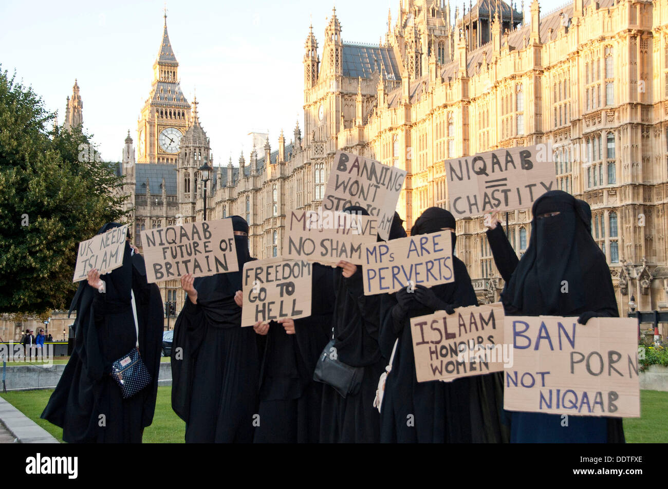 London, UK. 06th Sep, 2013. Muslim women outside the Houses of ...