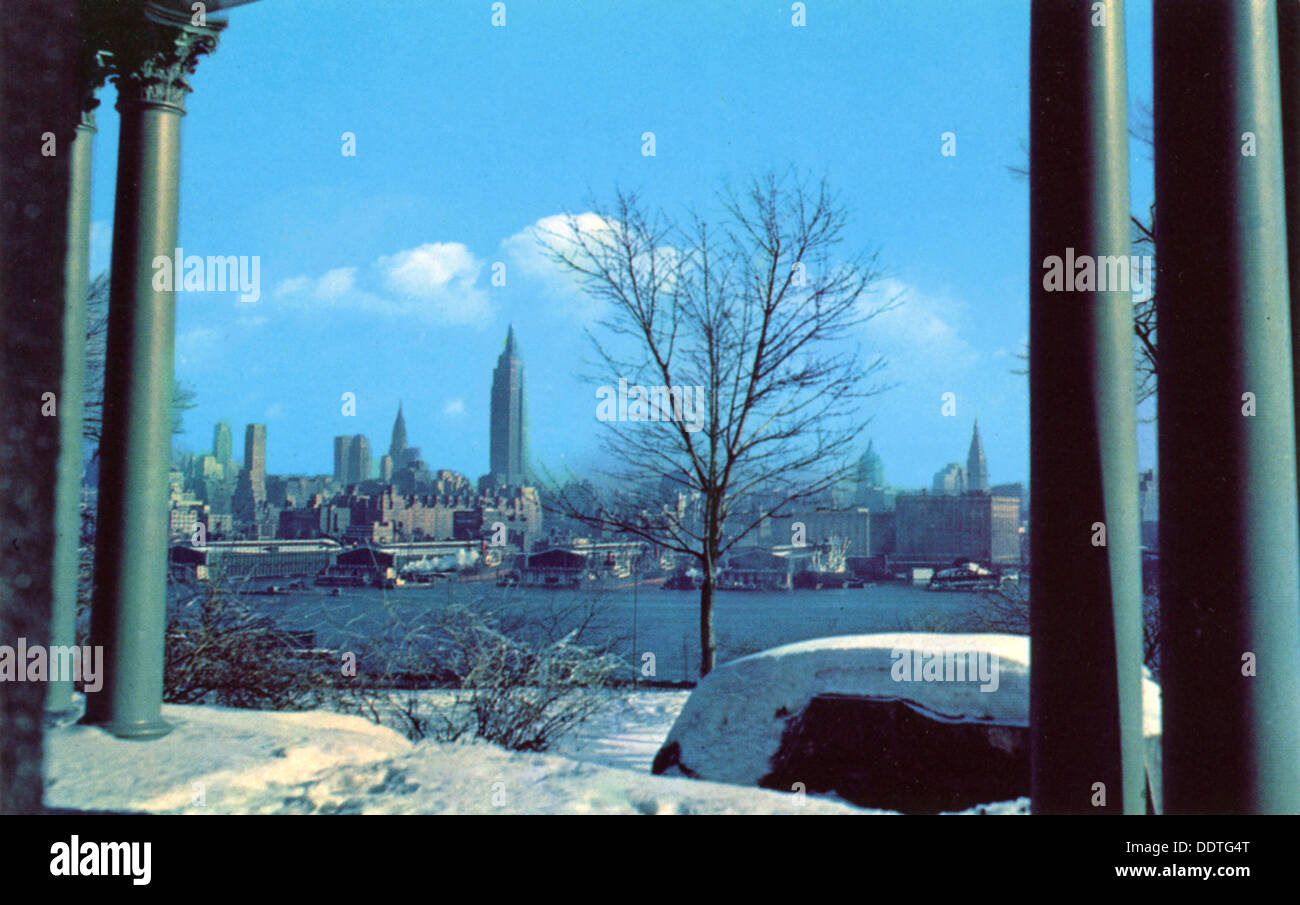 Winter in New York City, New York, USA, 1956. Artist: Unknown Stock ...