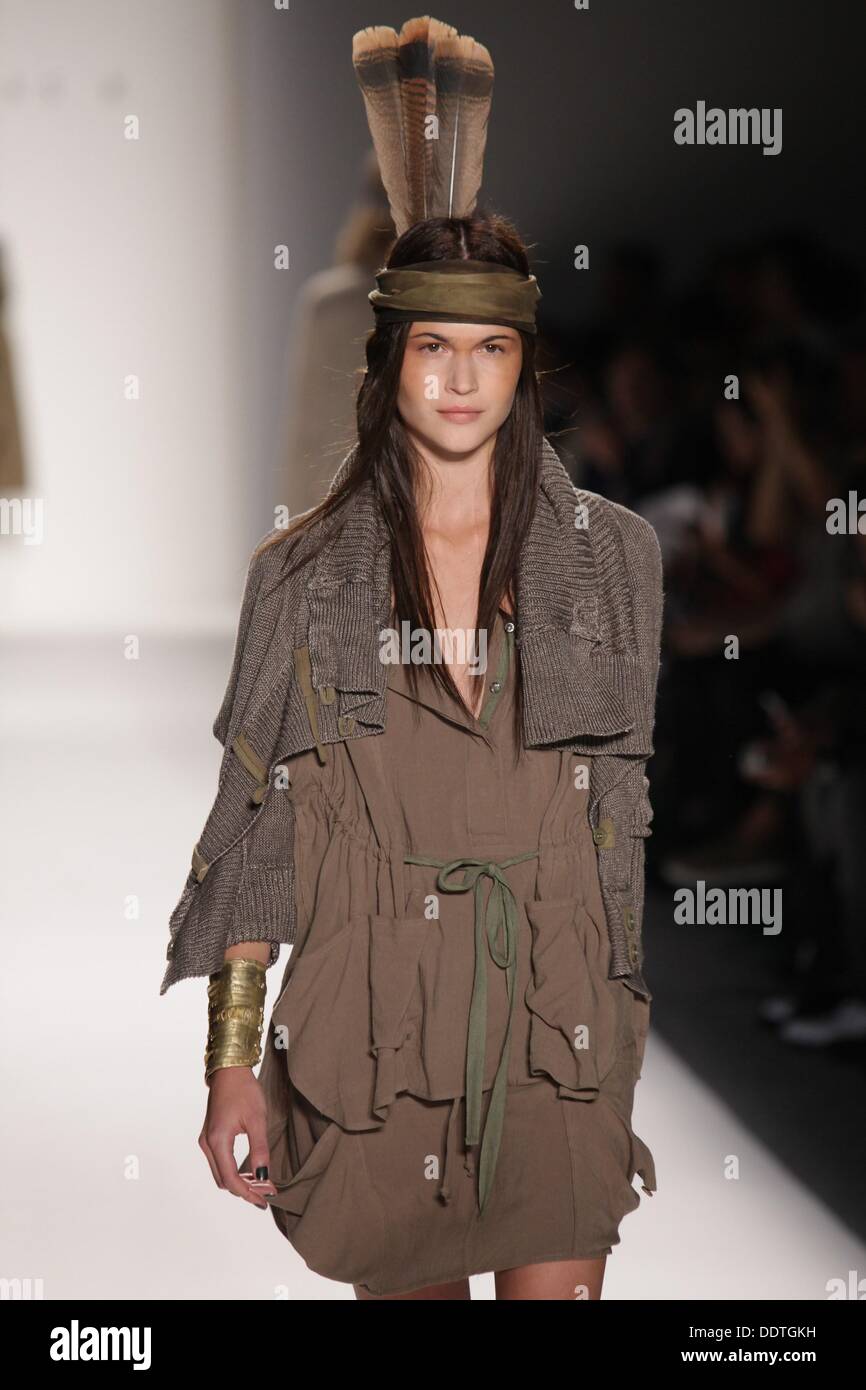 New York, NY. 5th Sep, 2013. A runway model inside for NICHOLAS K ...
