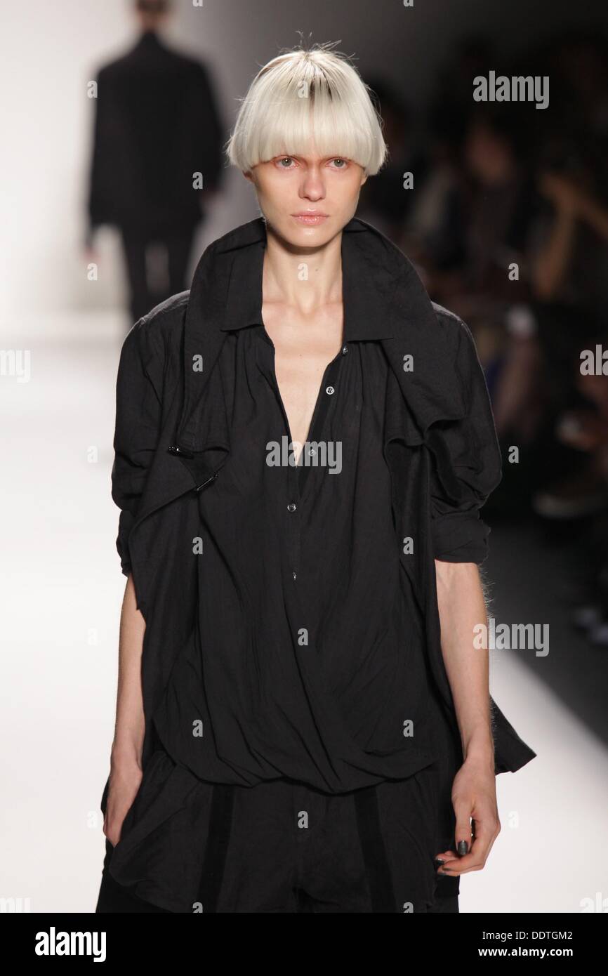 New York, NY. 5th Sep, 2013. A runway model inside for NICHOLAS K ...