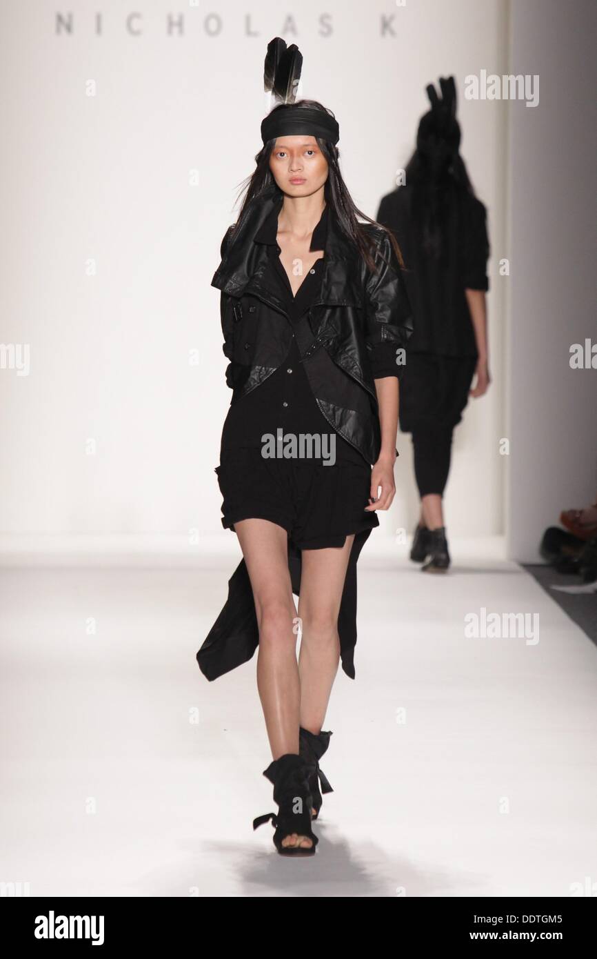 New York, NY. 5th Sep, 2013. A runway model inside for NICHOLAS K ...