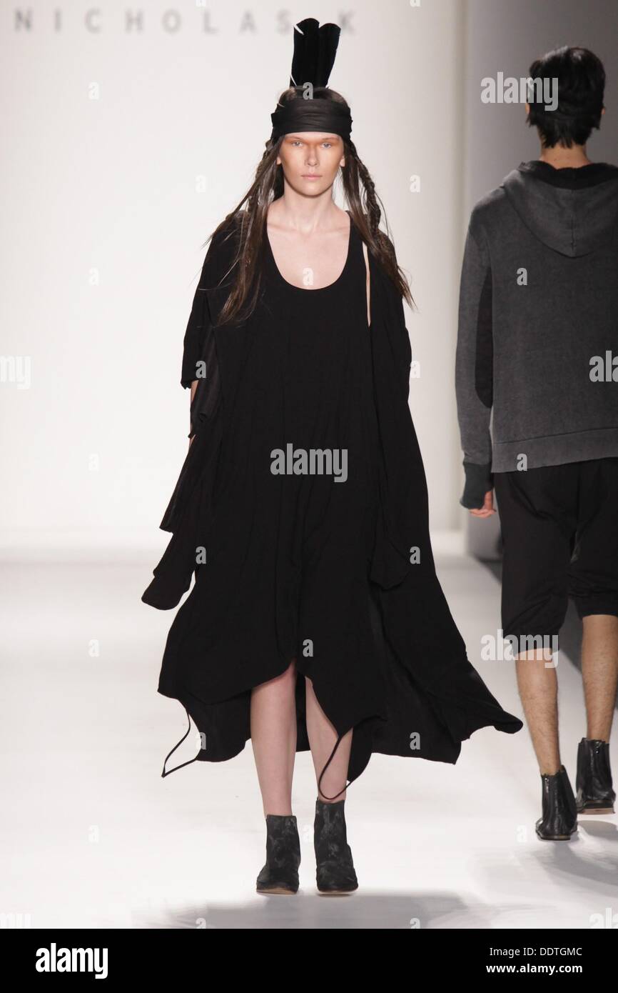 New York, NY. 5th Sep, 2013. A runway model inside for NICHOLAS K ...